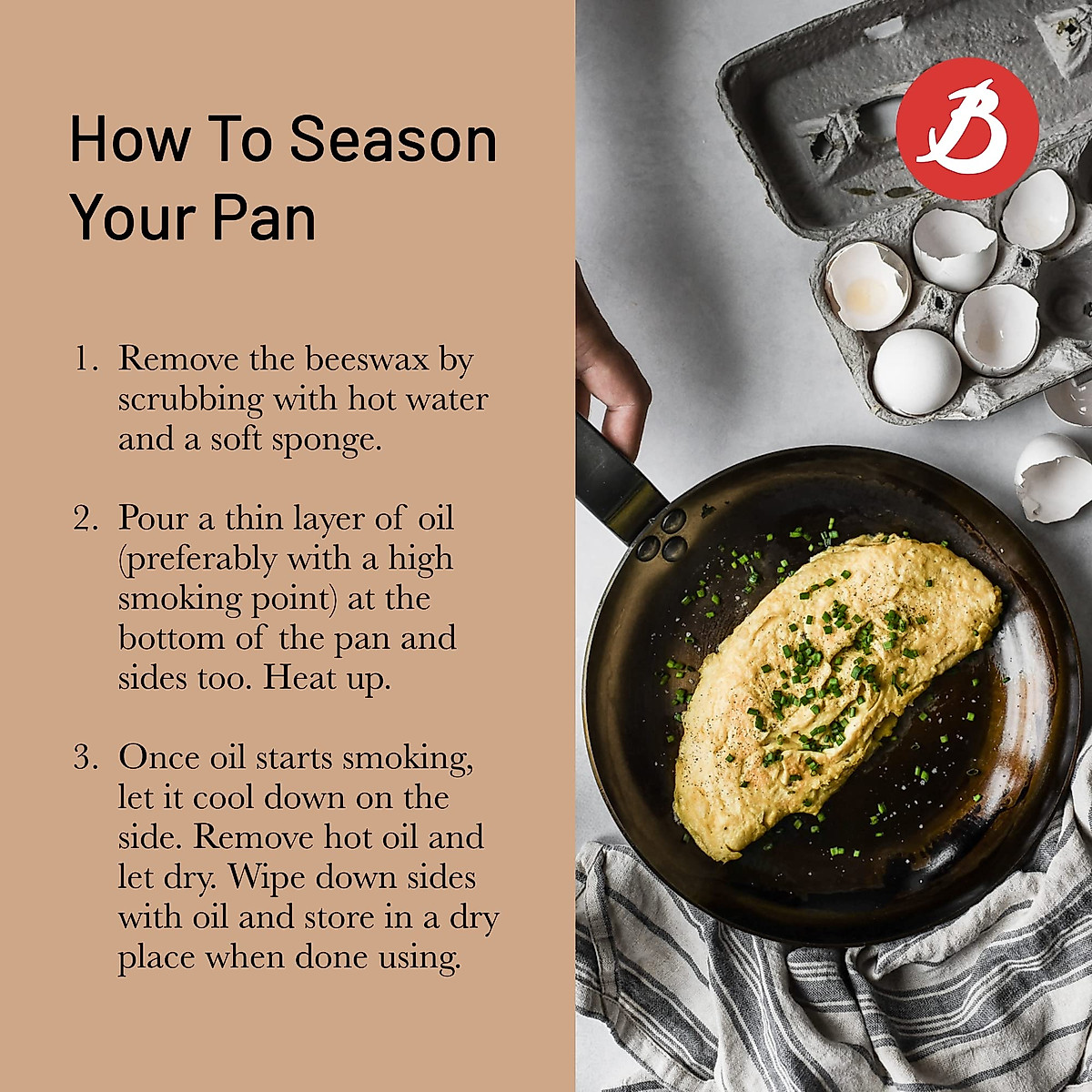 DE BUYER Mineral Crepe Pan B Element Ø 24 cm, 5615.24