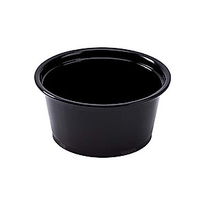 Karat FP-P200-PPB 2 oz. PP Portion Cups - Black (Case of 2500)