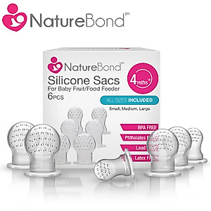 NatureBond Silicone Teat Sac for Baby Food/Fruit Feeder, BPA Free