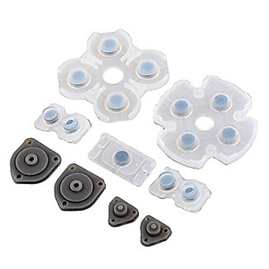 Ambertown for Sony Playstation 4 PS4 for Dualshock 4 L1 R1 L2 R2 Trigger Springs Buttons + 2 Joystick Thumb Sticks + 4 Springs + 1 Screwdriver + 1 Set Silicone Conductive Rubber Pads