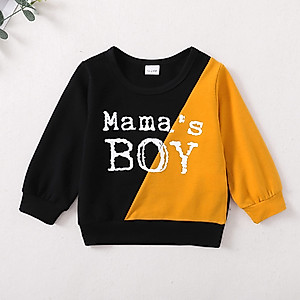 3T Boy Clothes 2T Toddler Boy Clothes Fall Winter Outfits Cotton Color Block Sweatshirt Long Pants Cute Baby Boys Clothes Set 2 Year Old Boy Clothes Orange