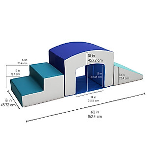 Factory Direct Partners 12824-CT SoftScape Playtime Grow-n-Learn Tunnel Climber for Toddlers and Kids(3-Piece) - Contemporary, 12824-CT