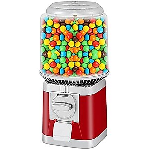 Mophorn Gumball Machine, 1-inch Candy Vending Machine, Commercial Gumball Vending Machine with Adjustable Candy Outlet Size, Metal Gumball Dispenser Machine for Home, Gaming Stores