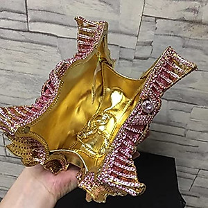 ZLXDP Swan Shape Clutch Bag Evening Bag Crystal Clutch Hand Bags Purse Wallet Wedding Package (Color : D, Size : 1)