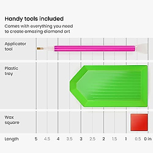 CAYUDEN Diamond Painting Kits, 5D Diamond Painting Kits for Adults Kids Diamond Art Kits DIY Craft Cartoon Diamond Art Dots Kit Full Drill Gem Art Kits for Adults Children