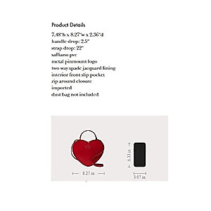Kate Spade New York Love Shack Heart Purse Crossbody Handbag (Candied Cherry)