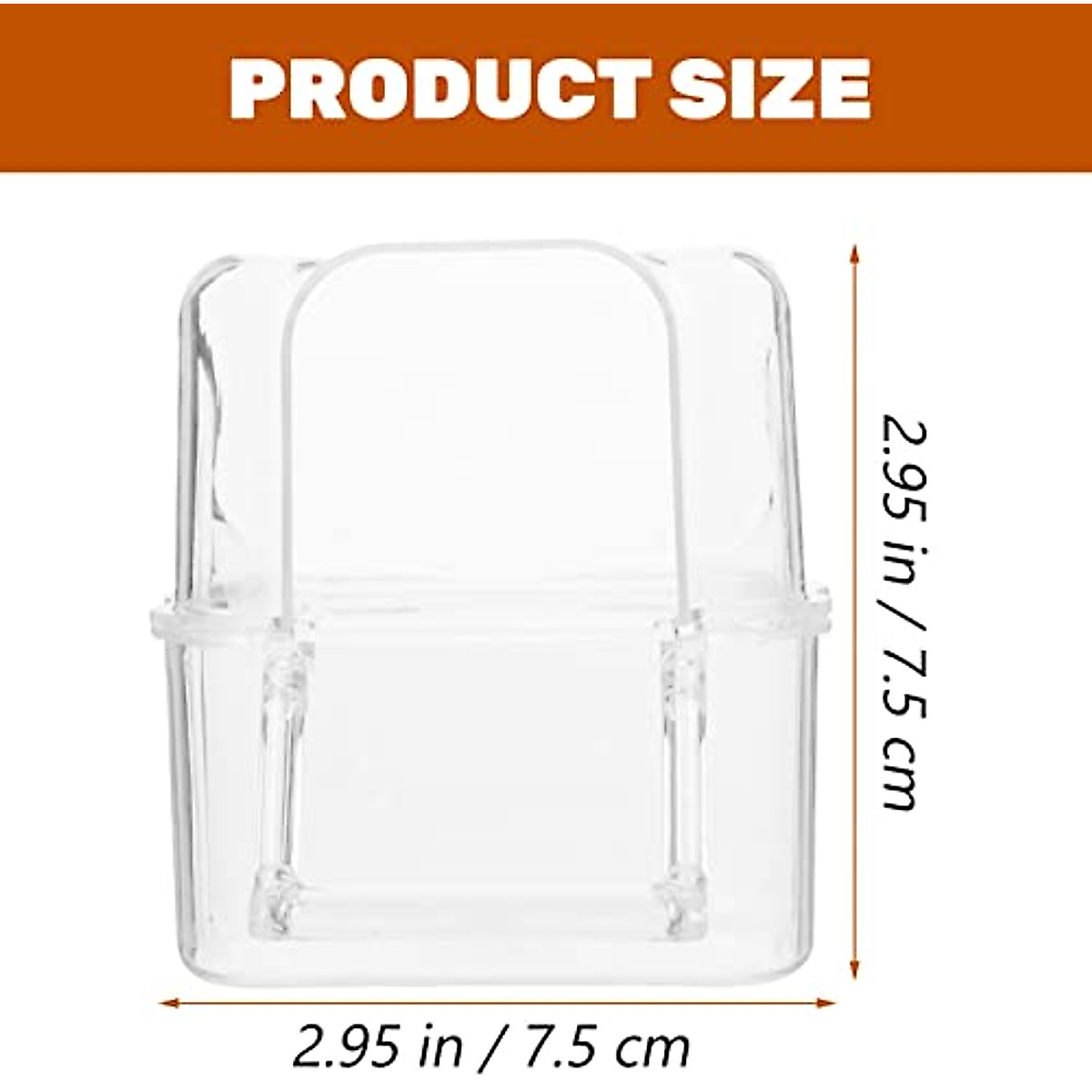 Ipetboom No Automatic Bird Feeders Cockatiel Food Dispenser Bowls Container Parrot Dishes Parakeet Cage Accessories Bird Feeder for Canary Finch Conure Lovebirds Cage Supplies 2pcs