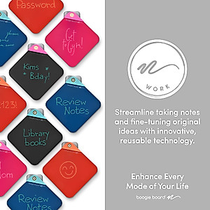 Boogie Board VersaNotes Starter Pack, Reusable 3-Pack 4x4 Dry-Erase and Sticky Note Alternative for Home and Office, Includes 3 VersaNotes, Magnetic Mounting Plates, Instant Erase, and VersaPen Stylus