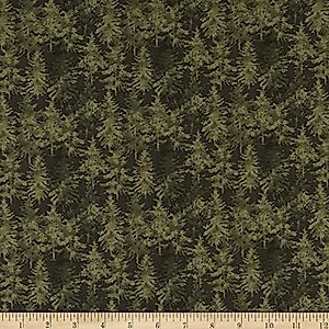 Riley Blake Designs Riley Blake Nature's Window Trees Fabric, Forest