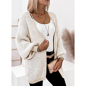 Dokotoo Lightweight Fall Cardigan for Women Womens Fall Fashion 2023 Clothes Oversized Long Sleeve Chunky Women's Cardigans Crochet Knit Women Cardigan Tops Dressy Folklore Cardigan Light Cardigan