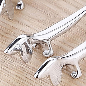 Luxshiny Dog Chopsticks Holder 3pcs Metal Dachshund Chopstick Rest Pillow Puppy Spoon Fork Rack Stand for Spoon Fork Tableware Brush Home Kitchen Table Decoration