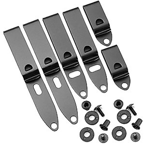 TEAMWILL 2PCS K Sheath Waist Clip Belt Knife Sheath Fit for Kydex Sheath IWB IWB-2 Holster (2PCS (S+M+L))