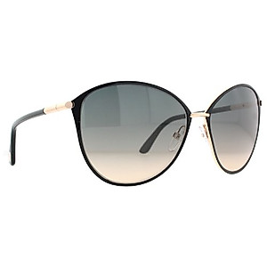 Tom Ford FT0320 Sunglasses - Shiny Rose Gold Frame, Gradient Smoke Lenses, 59 mm Lens FT03205928B