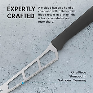 Messermeister German 6” Cheese & Tomato Knife, Black - Made in Solingen, Germany