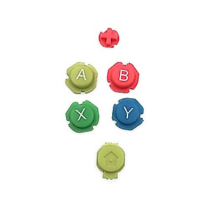 Translucent Housing Shell Case Colorful L R Button ABXY Directions Keys Buttons DIY Replacement Shell Case for Switch NS Joy-Con Controller (L+R Button)