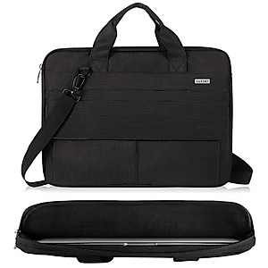 LANDICI Laptop Bag Carrying Case 13-14 inch with Shoulder Strap, Slim Waterproof Computer Sleeve Compatible with MacBook Air 13/13.3 M1 M2, MacBook Pro 13/14, Chromebook 14, Black