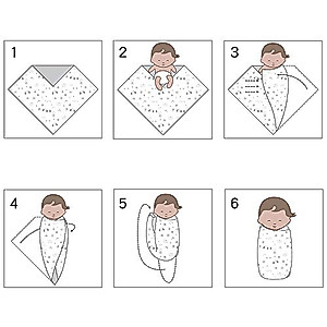 PESAAT Cotton Baby Swaddle Hat Set Newborn Infant Hats Receiving Blankets for Baby Boys Girls (Greyish Green, 0-6 Months)