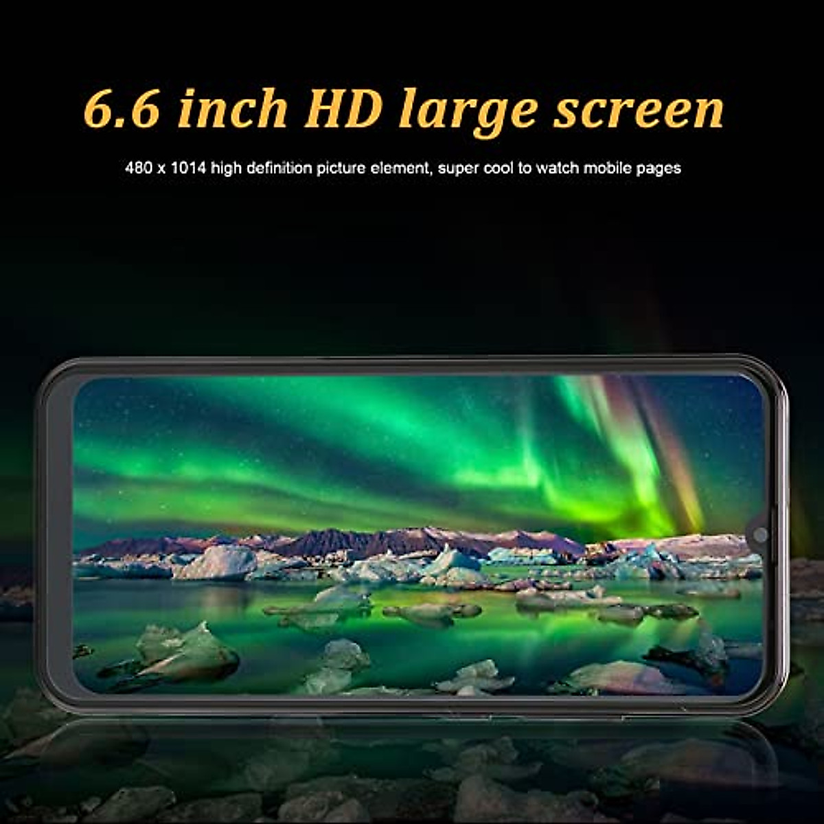 VBESTLIFE Note 30Plus Unlocked Android Smartphone, 6.6inch HD Cellphone, 8GB RAM 64GB ROM, 6800mAh, Dual SIM Dual Standby, 24MP Camera, Black Mobile Phone(Black)