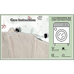 Linen Clubs GFI 100% Cotton 8- by 10-Inch Muslin Bags with Lock and cotton Drawstring, 12-Pack