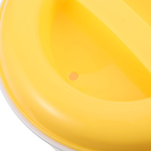 BESTonZON Microwave Rice Cooker Steamer Bowl for Vegetables with Steam Release Vent Microwaveable Cookware for Rice and Vegetables Yellow L