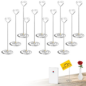 12Pcs 9In Premium Table Number Holders Place Card Holders - Photo Card Holder, Picture Holders for Tables, Card Stand, Sign Stands, Table Setting Decor in Gift Box