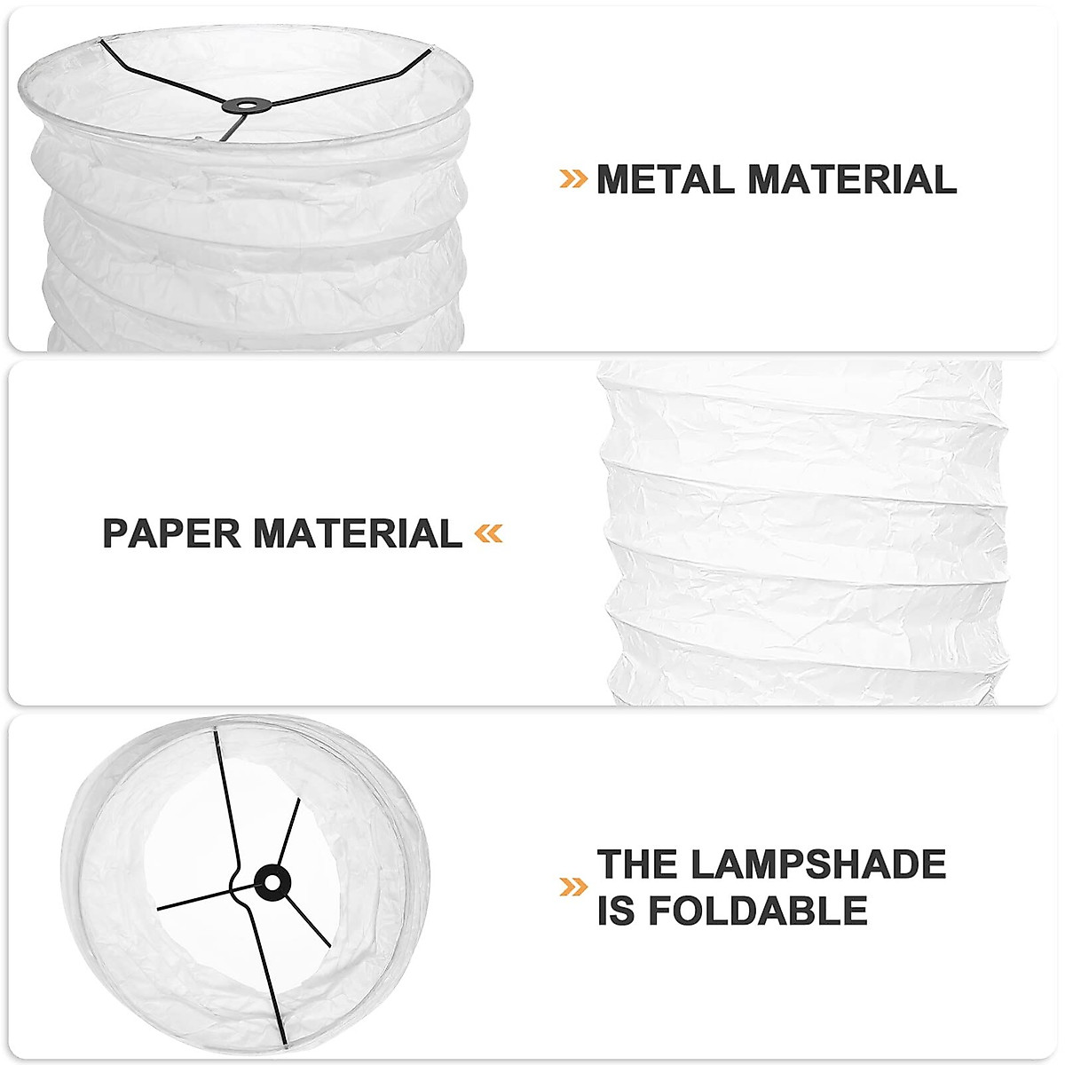 Abaodam Paper Floor Lamp Shade Foldable Paper Floor Lamp Cover Standing Lamp Cover Light Bulb Cage Guard Rice Paper Lantern for Home Bedroom Living Room