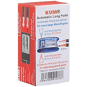 AS2M (1053121), Long Point Sharpener, sharpens in 2 steps; 2 spare blades includes. With lead pointers for 2 mm and 3.2 mm. BLUE only
