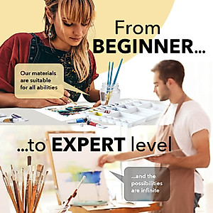 Castle Art Supplies 24 Piece Gouache Tube Set | 24 x 12ml Brilliant, Opaque, Water-Based Colors | Versatile, Easy to Use for Adult Artists, Beginners, Professionals | In Strong, Neat Presentation Box