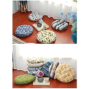 DadaA Cotton Chair Pads,Soft Seat Cushions Thicken Seat Pads Cushion Pillow for Office,Home or Car Sitting,Set of 2 (A)