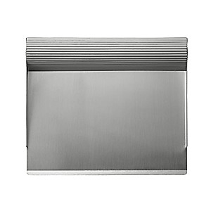 Rachael Ray Tools and Gadgets Stainless Steel Pastry Scraper / Bench Scrape / Kitchen Tool for Baking and Cooking / Dishwasher Safe, Sea Salt Gray, 6x5x1in