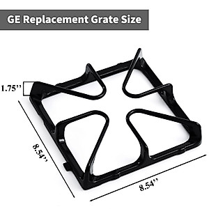 WB31K10034 Grate Replacement Parts For GE Burner Grate Stove Parts General Electric Gas Range Parts Stove Surface Top Grate Cast Iron Rack 1 Pack