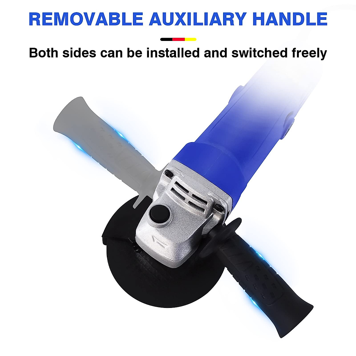 Cordless Grinder,21V Lightweight Angle Grinder Set with 3.0Ah Lithium-ion Battery,Charger,10000 RPM Brushless Motor,4-1/2'' Blade, Electric Brake, 2-Position Handle,Grinder Tool Kit for Metal Wood