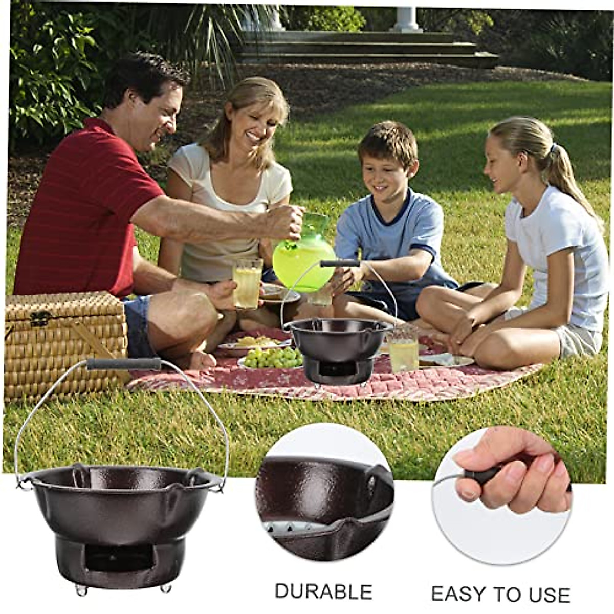 Cabilock 1 Set Charcoal Stove Portable Burner Camping Oven Portable Cooking Stove Stainless Steel Charcoal Grill Indoor Stove Korean Bbq Grill Indoor Outdoor Barbecue Stove Heating Stove