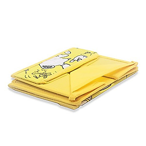 FINEX Yellow Snoopy Foldable Storage Organizer Box for Desk - with Removable Drawer
