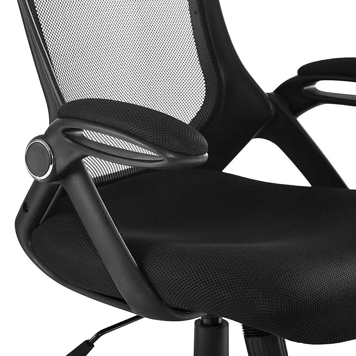 Modway Assert Mesh Adjustable Swivel Computer Desk Office Chair In Black