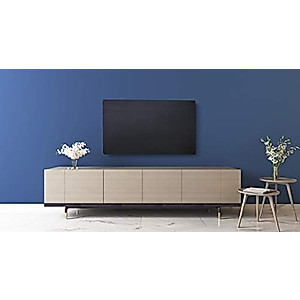 Indoor TV Set Cover, Soft Lycra Fabric Universal 55“ Flat Screen Dust-proof Protector (55", Black)