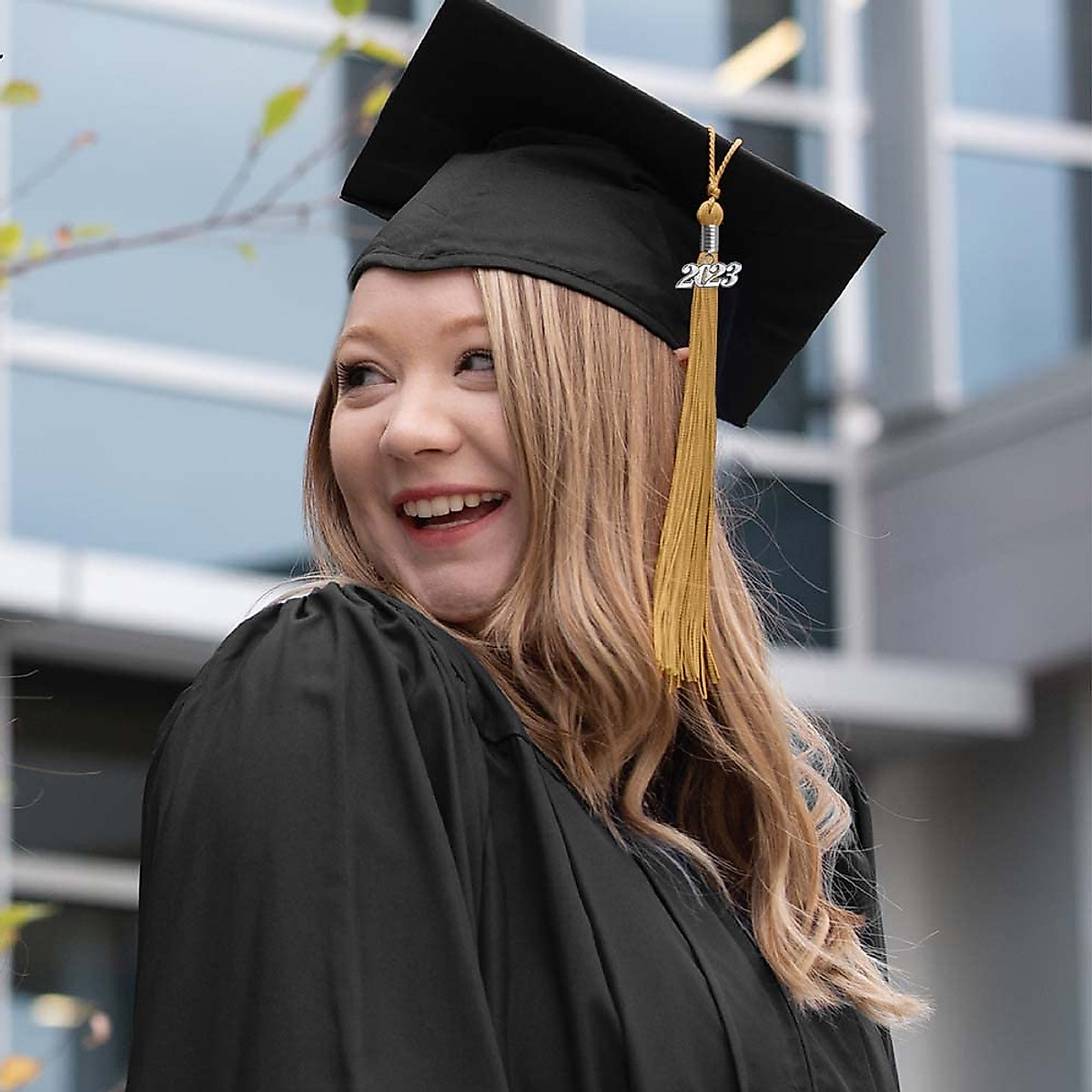 Endea Graduation Single Color Tassel with Silver Date Drop (Antique Gold, 2023)