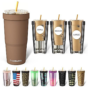 Frost Buddy Togo Buddy - 30 oz Stainless Steel Vacuum Insulated Tumbler - Thermal Mug for Hot and Cold Drinks - Dunkin Cup (Mocha)