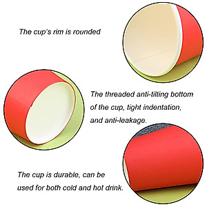 [110 Pack] Paper Cups 9 Oz, Red Paper Cups Party,Disposable Paper Coffee Cup, Hot or Cold Beverage Drinking Paper Cups, Paper Cups for Party, Picnic, BBQ, Travel, and Event(Red)