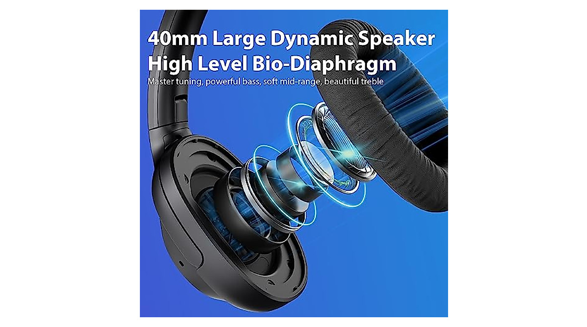 YMOO Bluetooth 5.2 ANC Headphones - 75H Playtime