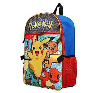 Pokemon Starter Characters 5-Piece Backpack Set
