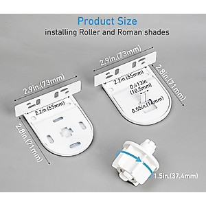 Rollerhouse 38/40mm Roller Blind Repair Kit, Mount Window Shade Brackets, Curtain Roller Blind Accessories for Electric Blinds with 1 1/2" Tube, 1 Pair, White