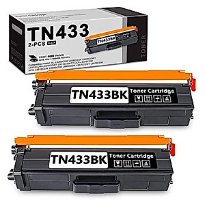 TN433BK TN433 Toner Cartridge (Black, 2-Pack) Compatible TN-433 Replacement for Brother HL-L8260CDW L8360CDW L9310CDW L9310CDWT DCP-L8410CDW MFC-L8690CDW L9570CDWT Printers-Sold by HNSMGS