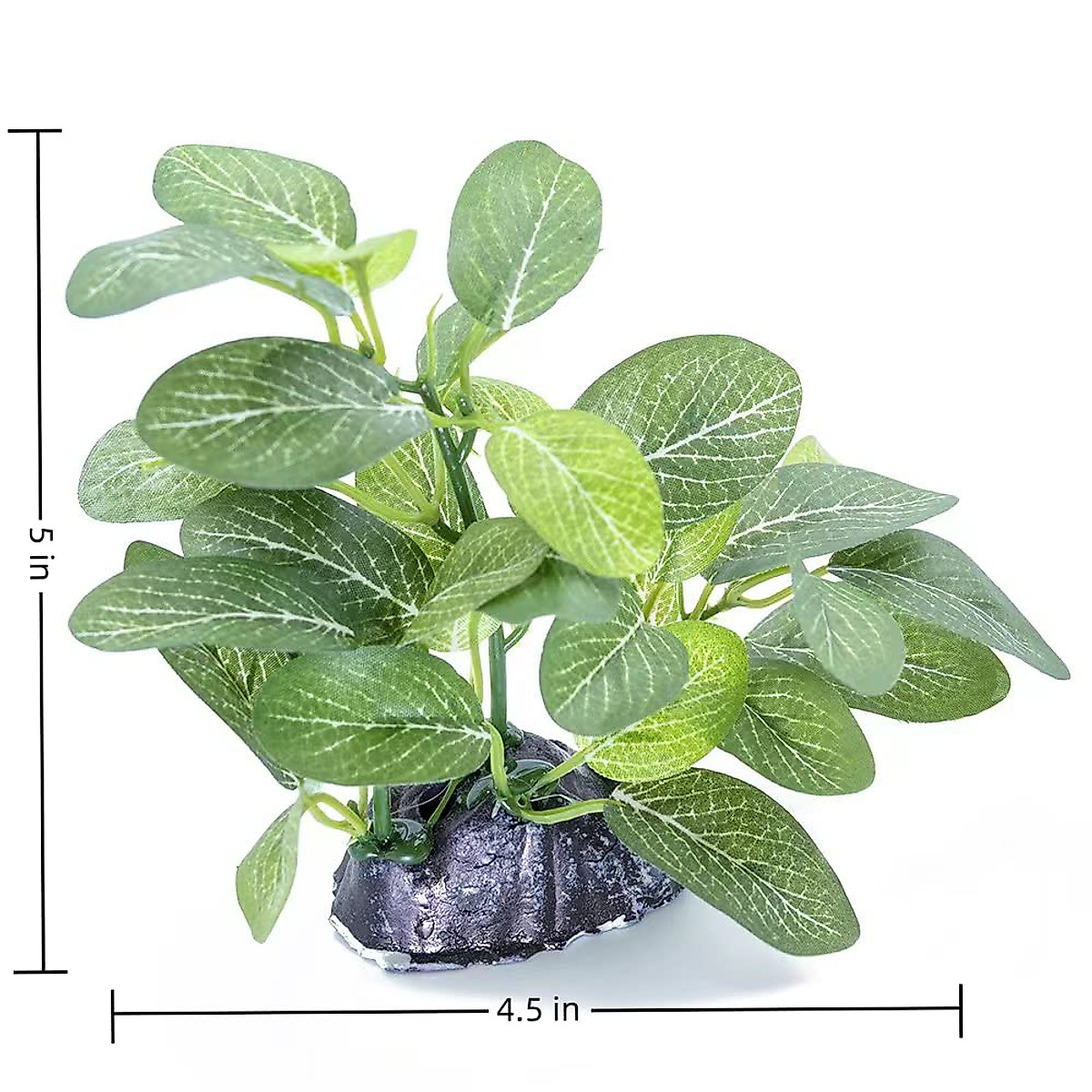 MRTIOO Reptile Artificial Plants, Terrarium Plants Decorations Supplies, Amphibian Habitat Hideout Tank Accessories, Rainforest Ground Plant (H)