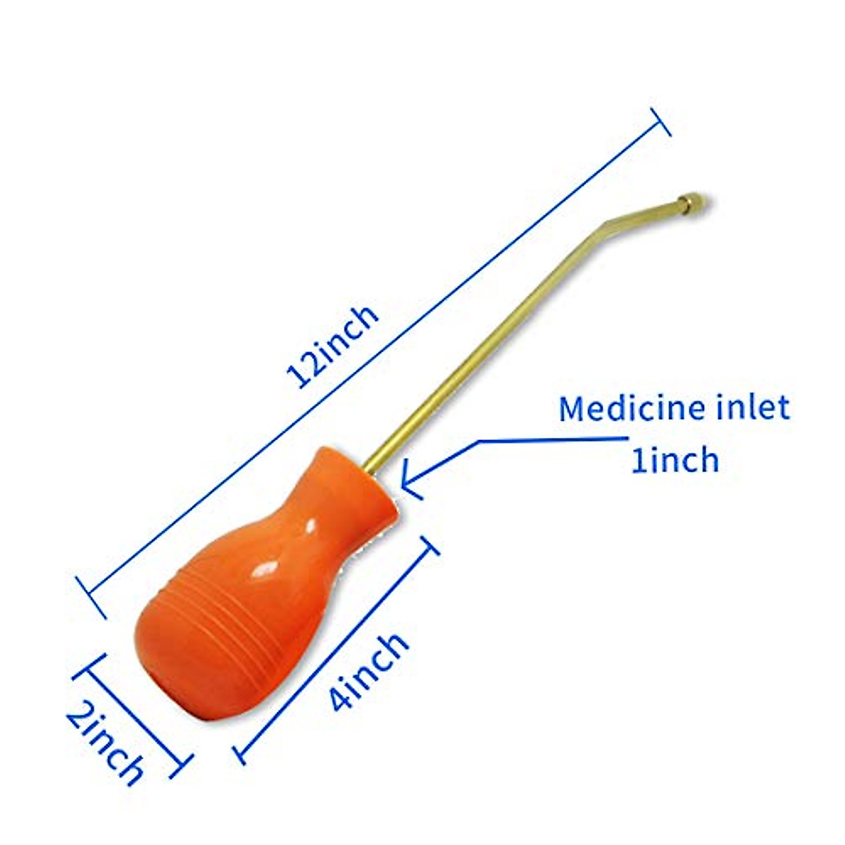 Bulb Duster Powder Duster Sprayer Garden Powder Applicator Dispenser with Long Copper Tube for Organic Gardening Agricultural Supplies and Control