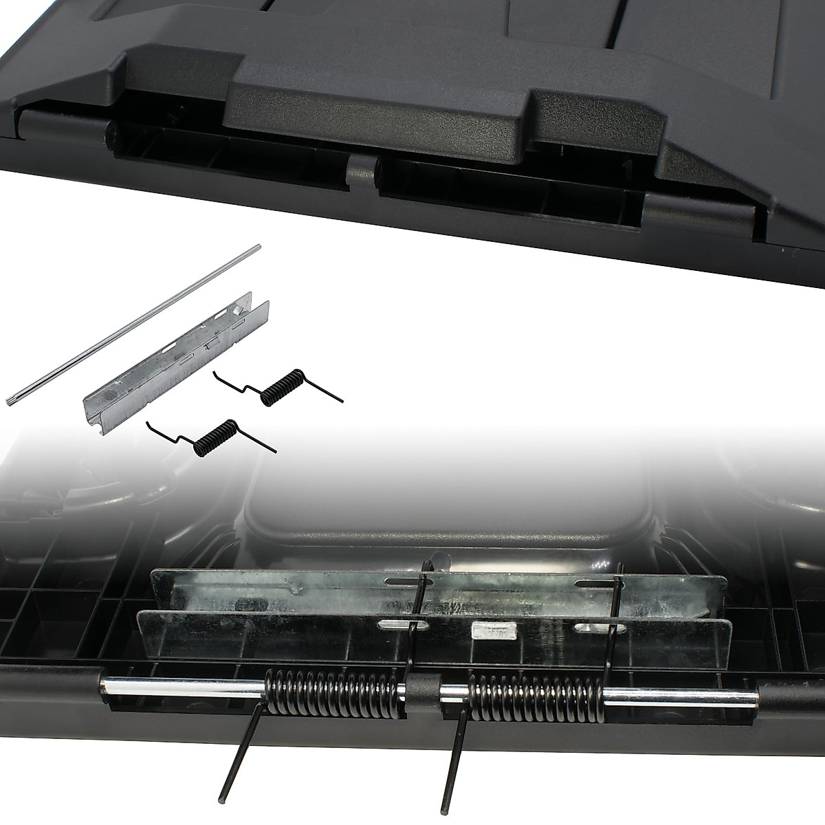 NHILES Center Console Lid Replacement Kit for 1999 2000 2001 2002 2003 2004 2005 2006 2007 Silverado/Avalanche/Suburban/Sierra/Yukon Replaces Number 19127364, 19127365, 19127366 (Black)