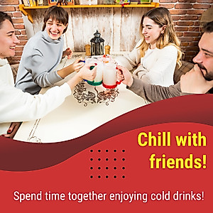 Beer Mugs with Gel Freezer 16 oz, Double Walled Beer Mugs with Handles, Color Handles Set Of 4