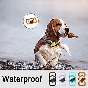 HATALKIN Air Tag Holder Compatible with Apple Airtag Holder 4 Pack, Air Tag Dog Collar Holder Air Tags Case Cat Pet Cover