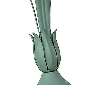 JAJADAH Modern Tiffany Style, Flower Frosted Glass Table Lamp, Lily Pad Base Night Light 110v, White Frosted Patterned Glass Table Lamp Fits for Your Bedside, End Table, Coffee Table, Working Table