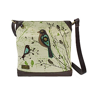 Chala Handbags Safari Bird Canvas Crossbody Bag Purse